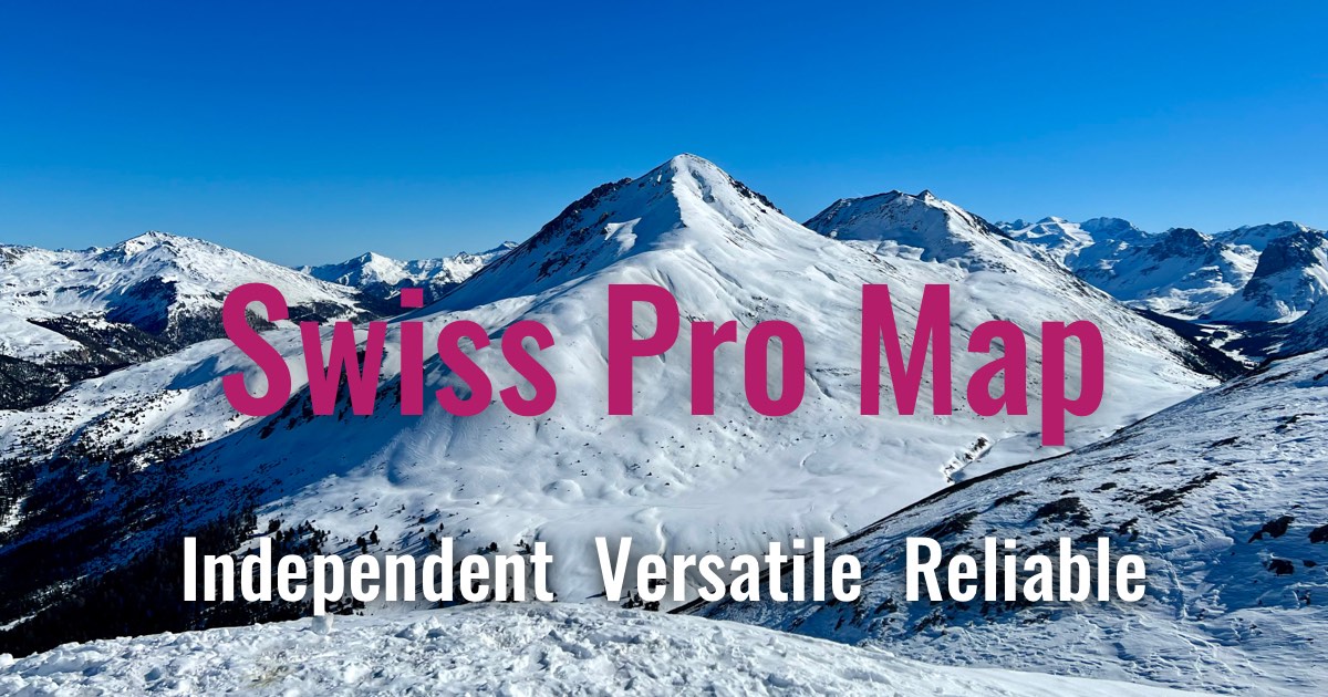 Swiss Pro Map - independent, versatile, reliable.